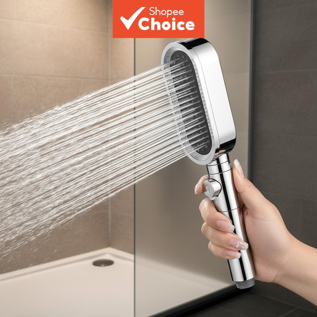 3 Function High Pressure Shower Head Water Conservation Adjustable One ...