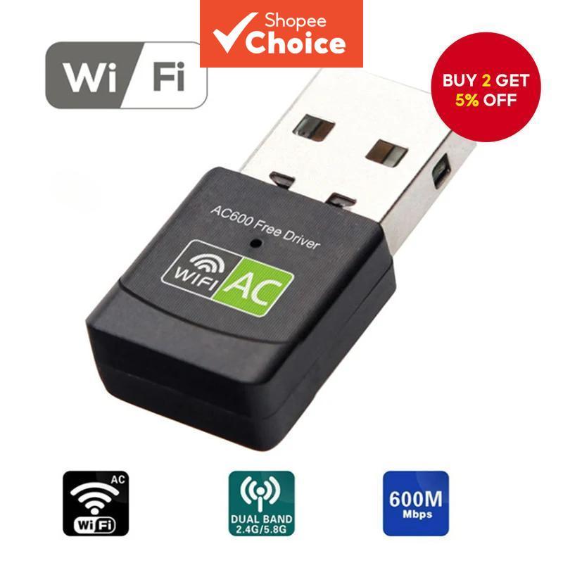 USB WiFi Dongle 2.4G 5G High Speed 600M With Bluetooth Receiver and ...