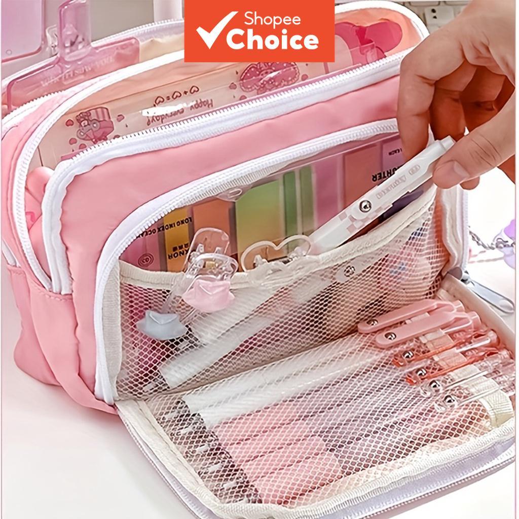 Large Capacity Pencil Case Ins Portable Expandable Simple Japanese ...