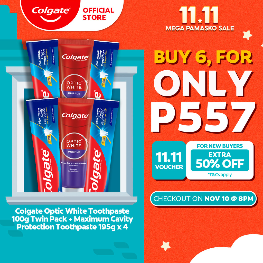 COLGATE Purple Whitening Toothpaste 100g x2 + Maximum Cavity Protection ...