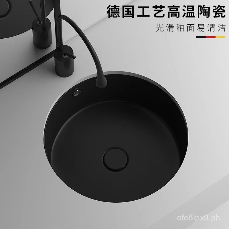 Small Size Ceramic Undercounter Basin Small Balcony Wash Basin Matte ...