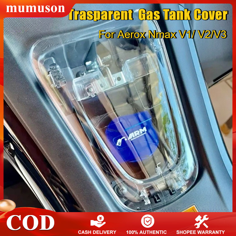 Aerox Nmax V1/ V2/V3 Gas Tank Cover Trasparent Carbon ABS Plastic Easy ...