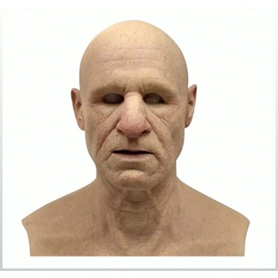 Imitation old man grandpa grandma latex mask Halloween old man head ...