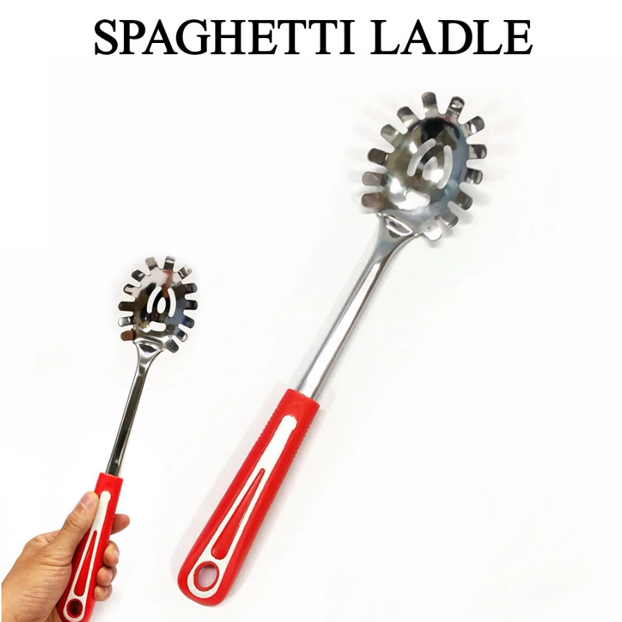 VERVE Stainless steel Red Handle soup laddle/sianse/serving Laddle ...