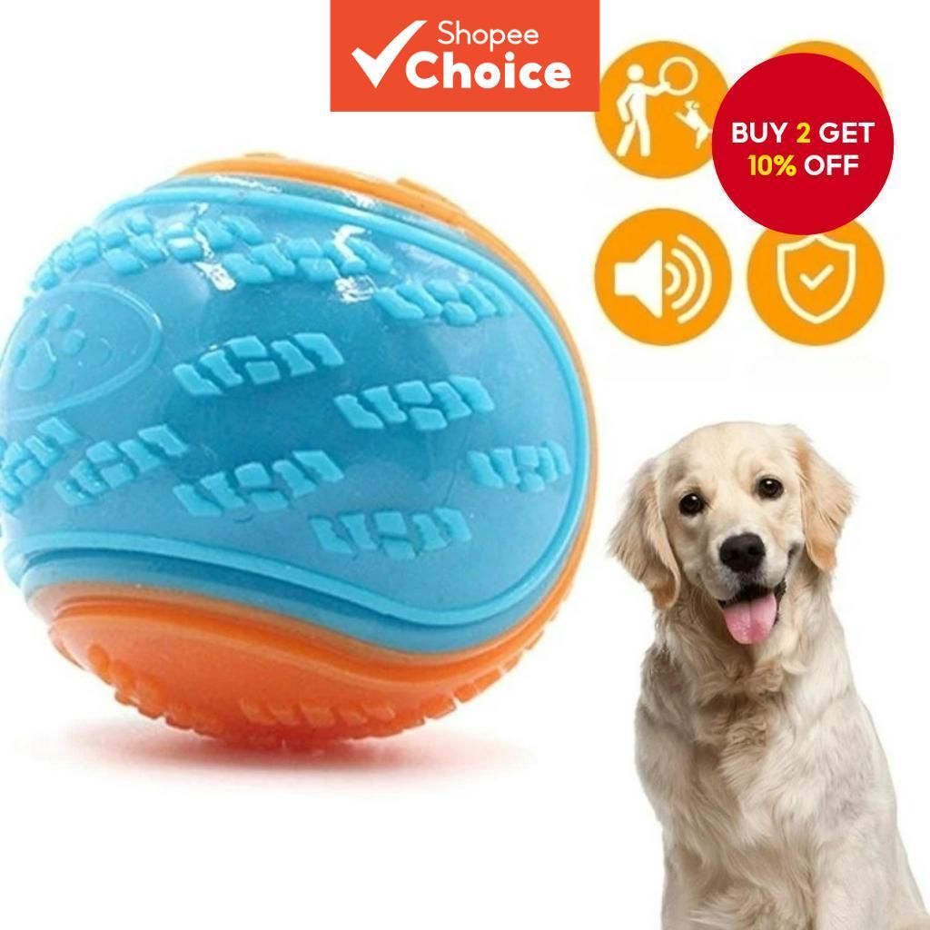 Bite-resistant Pet Dog Toy Rubber Ball Beef-flavored Elastic Ball To ...