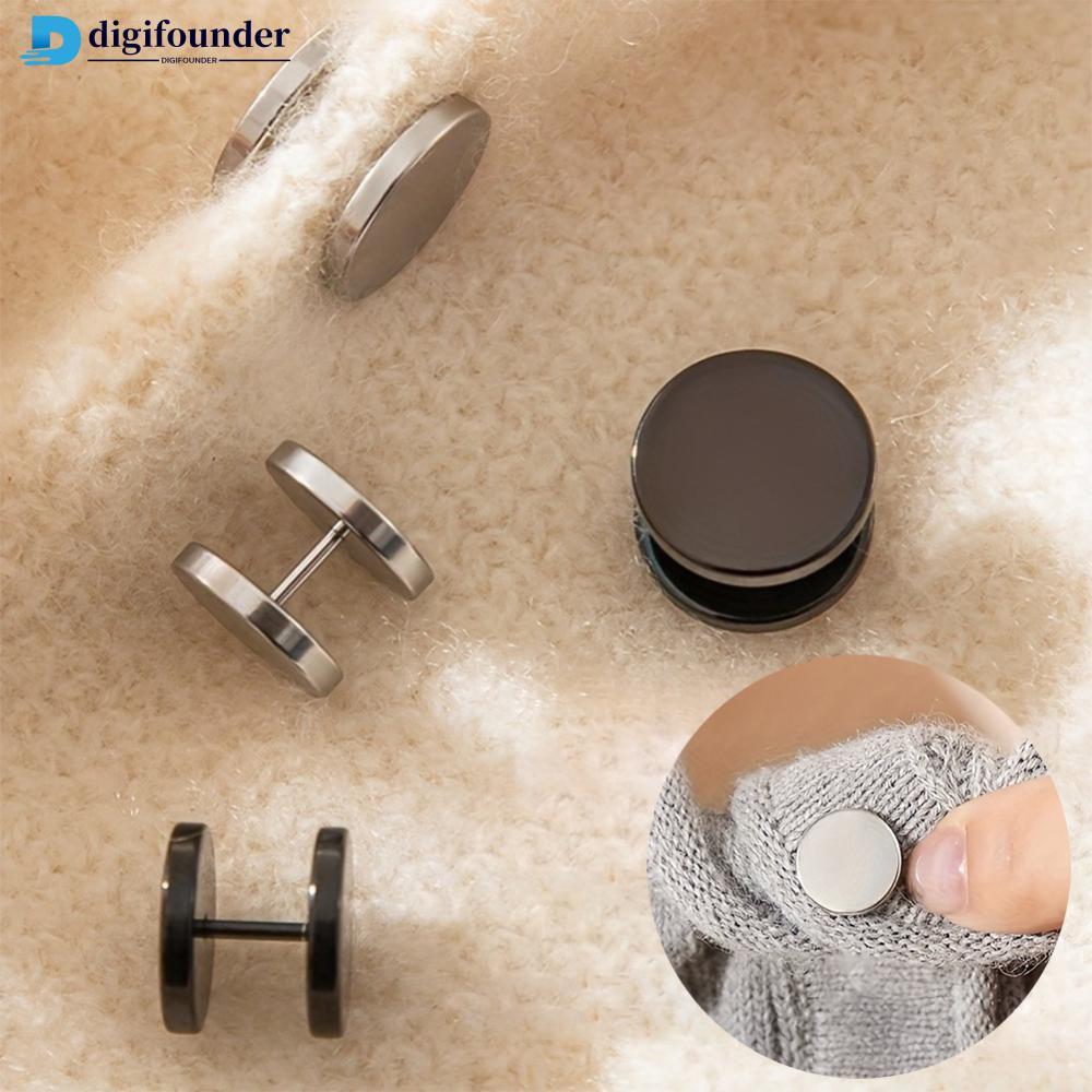 DIGIFOUNDER 4Pcs Stainless Steel Spiral Button Seamless Buckle Clip ...
