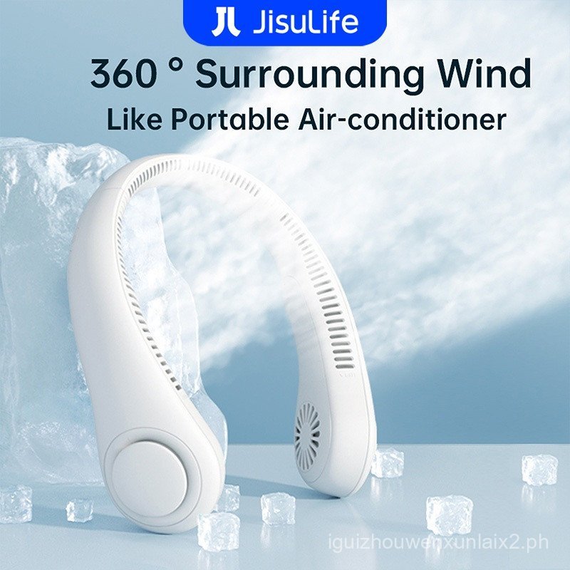 JisuLife Neck Fan Life 3 Portable Leafless Cooling 3 Speeds Wind ...