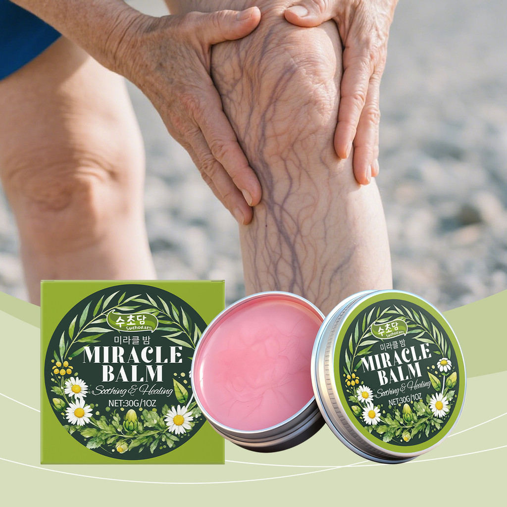 30g Miracle Balm - Natural Ingredients Soothing Cream for Legs, Arms ...
