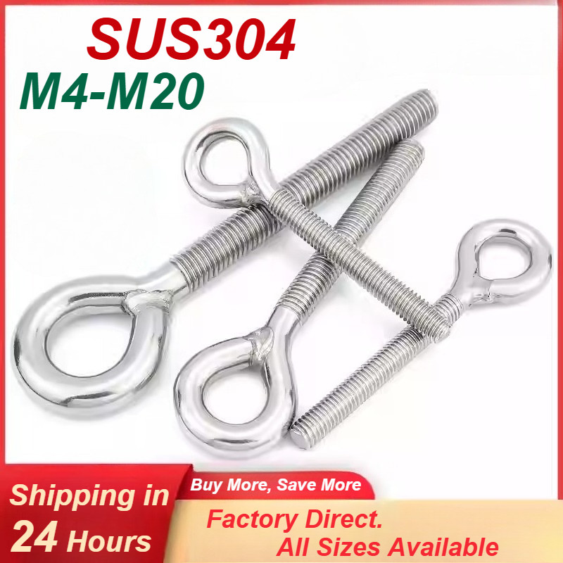 304 stainless steel lifting ring screw with ring hook ring bolt, closed ...
