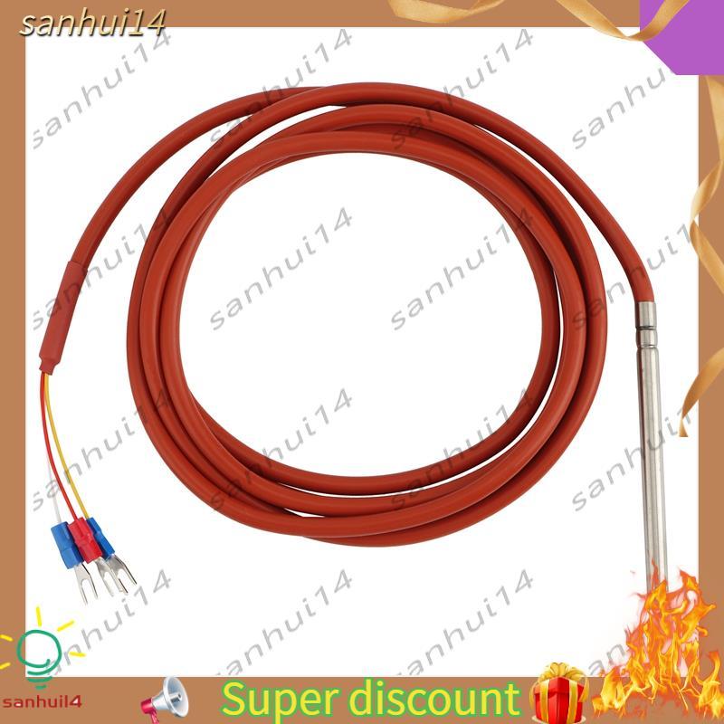 [Best sell S1]PT100 RTD Temperature Sensor 6mmx80mm Class B 2M Silicone Gel Coated Wire ...