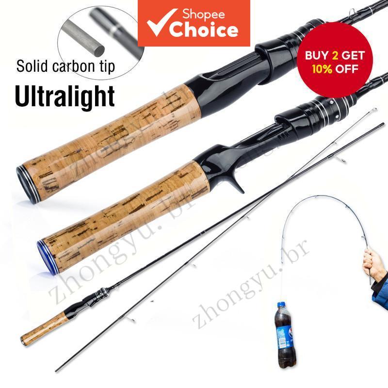 1.5M/1.68M/1.8M UL High Carbon Fiber Ultralight Fishing Rod - Solid Tip ...