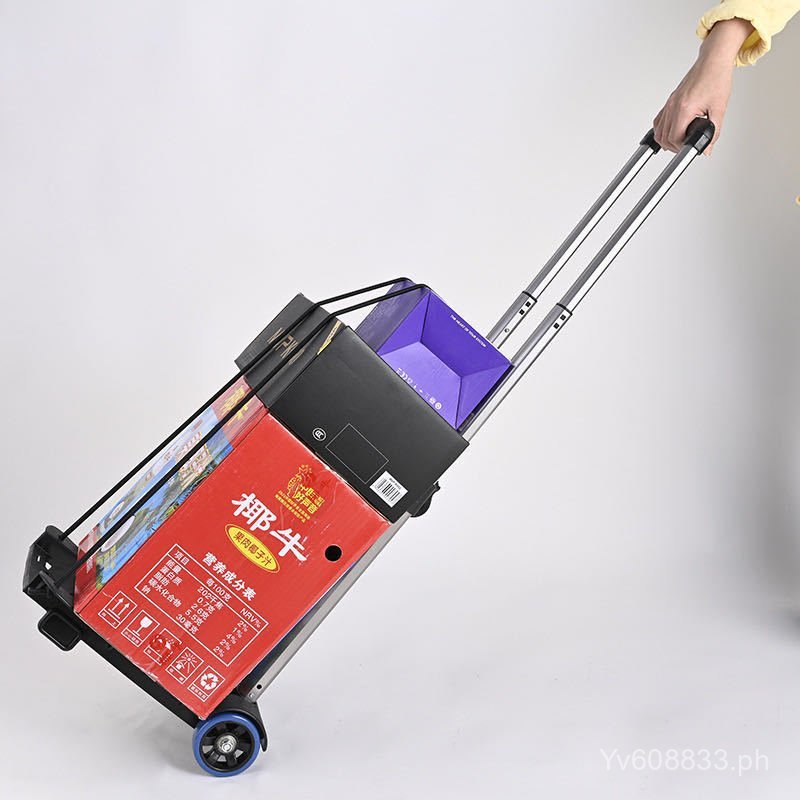 Mini Shopping Trolley Cart Luggage Cart Transport Grocery Cart Portable ...