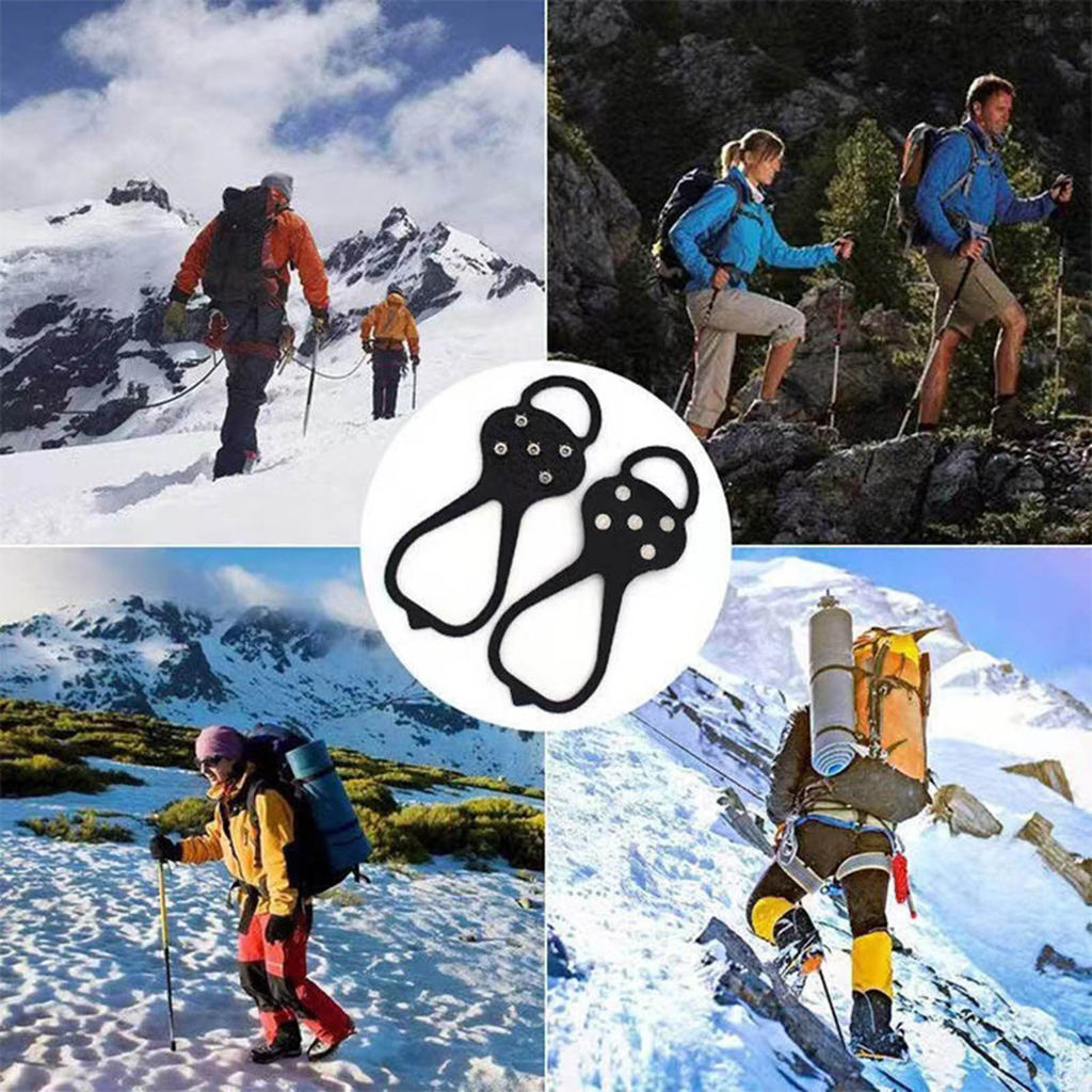 Snow Grips Cleats Ice Grippers Traction Snow Shoe Spikes Grips Crampons ...