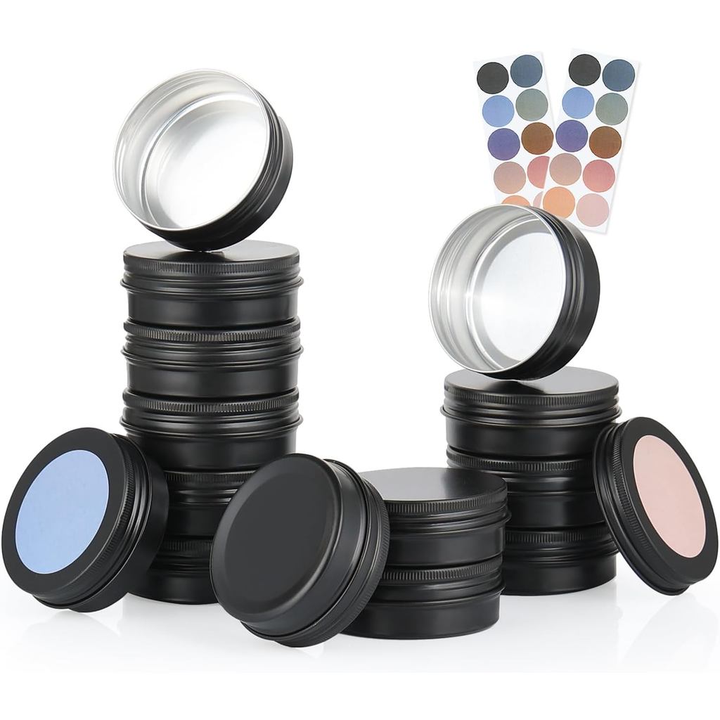 2 oz Tins with Lids 14 Pack, Empty Salve Tins Round Aluminum Tin Cans ...