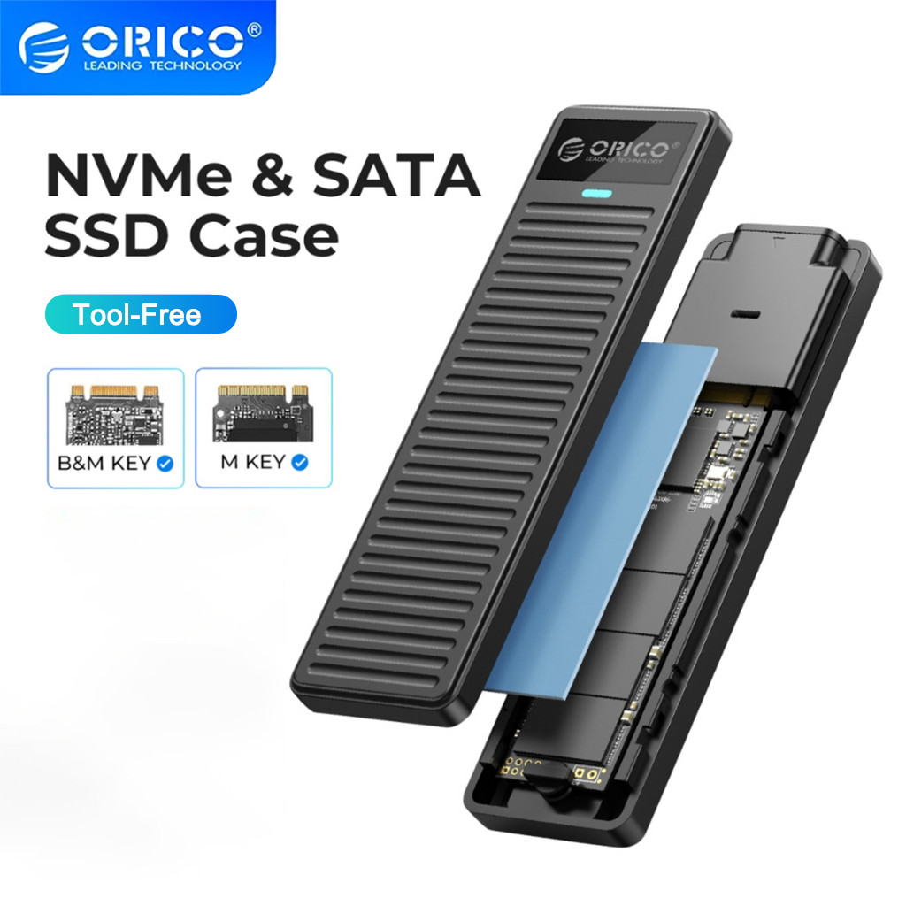 ORICO M.2 NVMe SSD Enclosure 10Gbps USB 3.2 Gen2 M2 SSD Enclosure Case ...