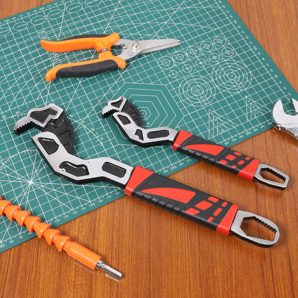 2Pcs Self Locking Wrench Carbon Steel Adjustable Spanner Set for Nut ...