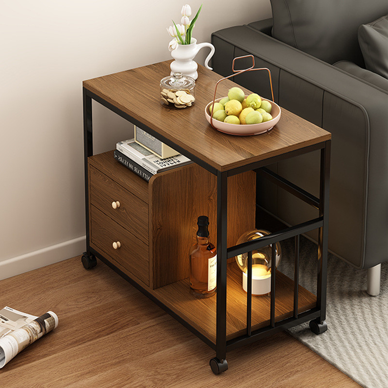 Movable Sofa Side Table Side Cabinet Living Room Home Tea Table Simple ...