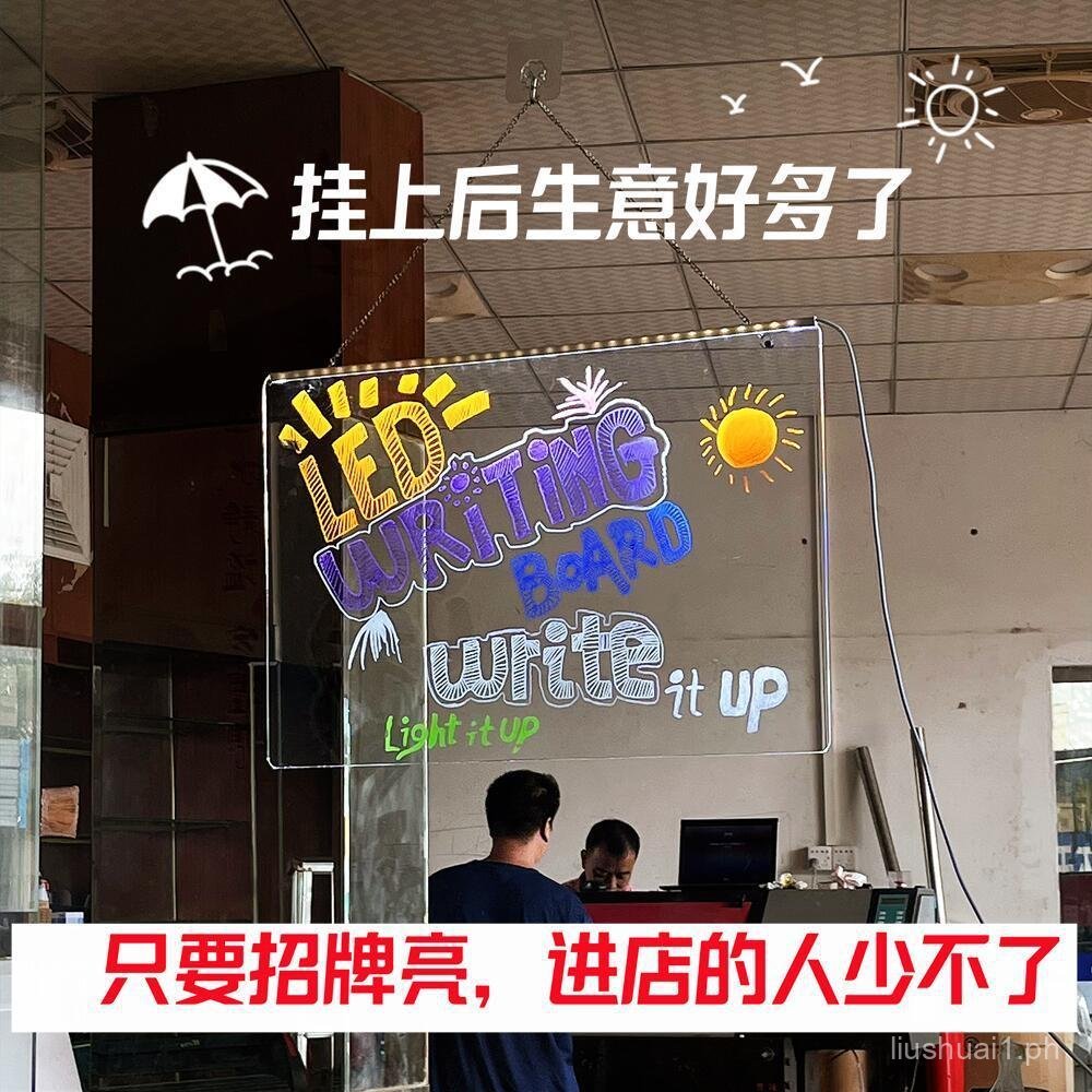 Erasable Handwritten Acrylic Luminous Blackboard Advertising Board ...