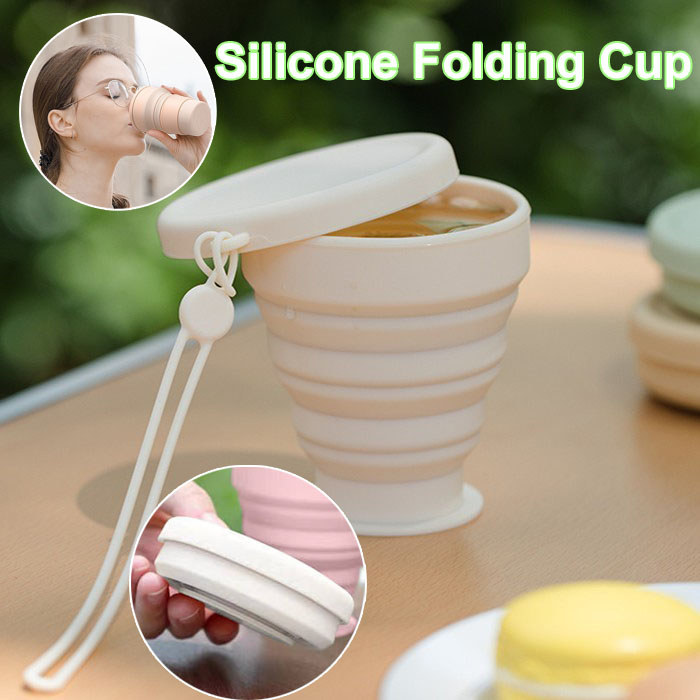 Outdoor Folding Water Cup Portable Silicone Folding Gargle Cup ...