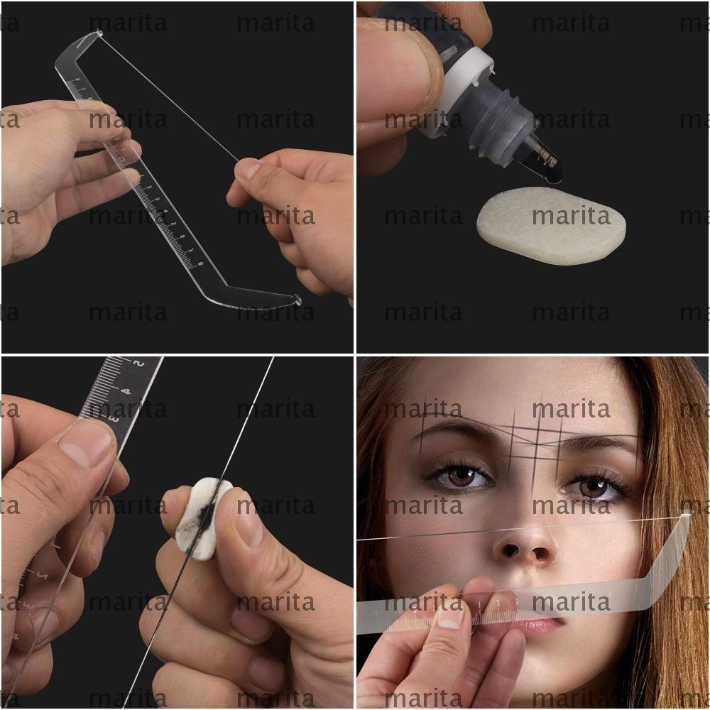 MARITA A Set Eyebrow Design Ruler, Drawing Auxiliary Bow Shaped ...