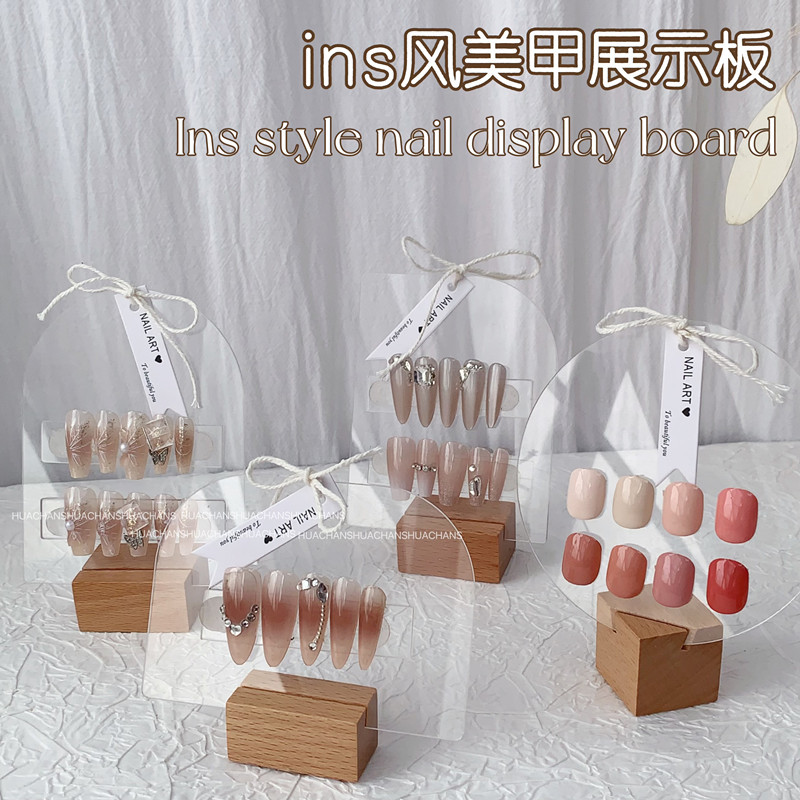 Manicure Display Board Acrylic Style Wearable Nail Pendant Nail Polish ...