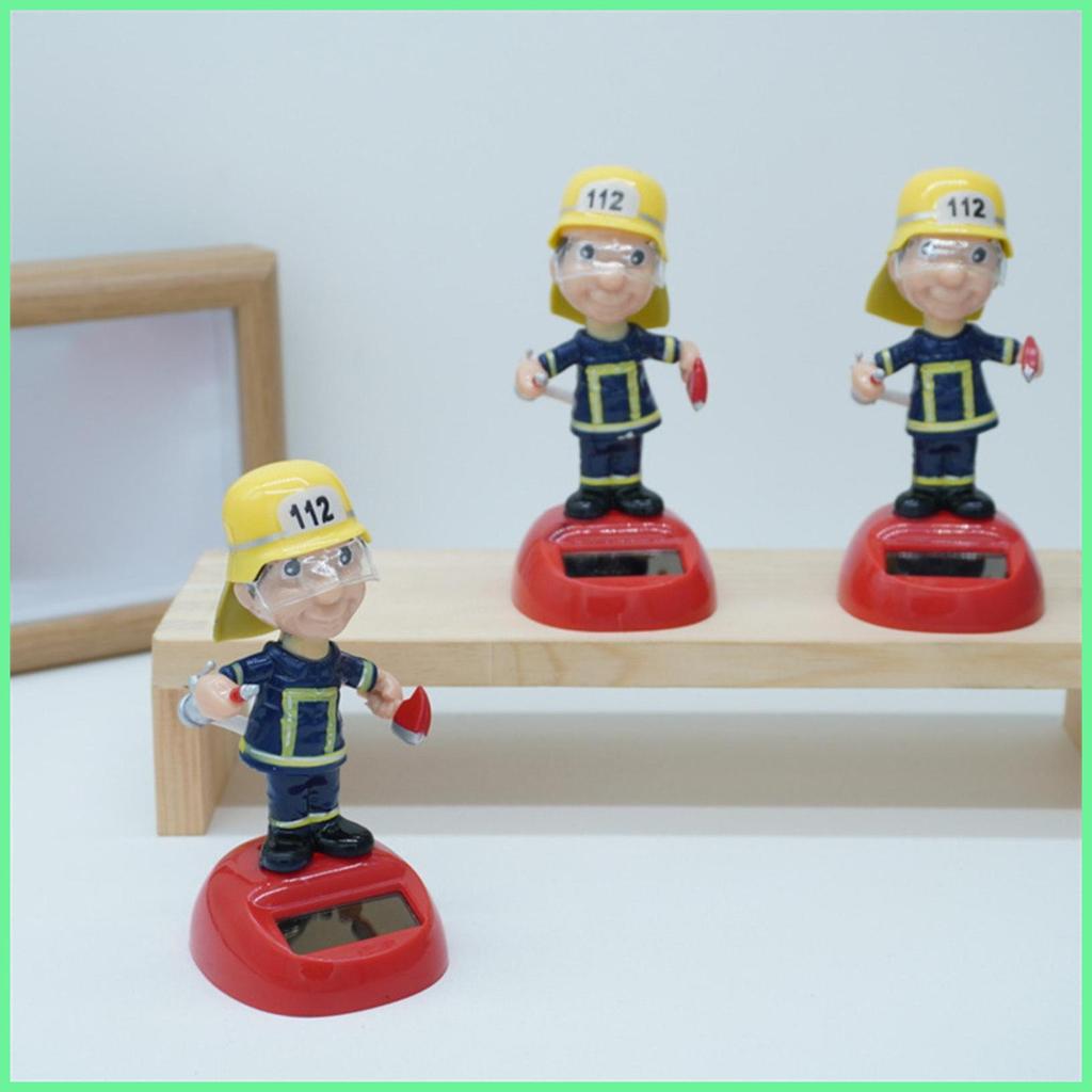 Bobblehead Solar Figurines Solar Swinging Firefighter Swinging Bobble ...