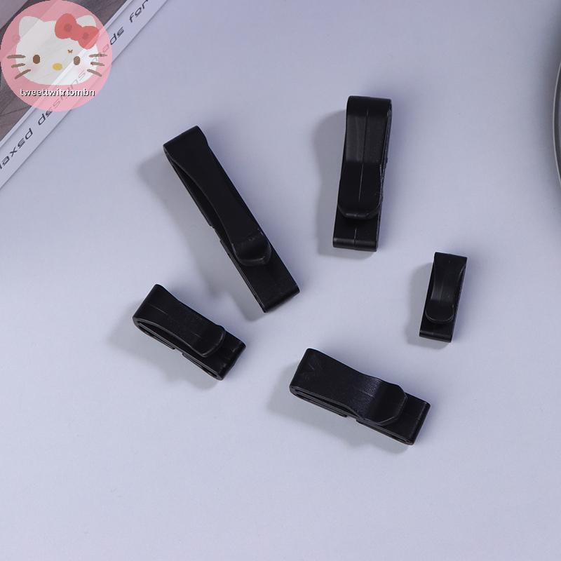 tweettwitombn 10Pcs/Pack Quick Slip Keeper Buckle End Clip Slider Black ...