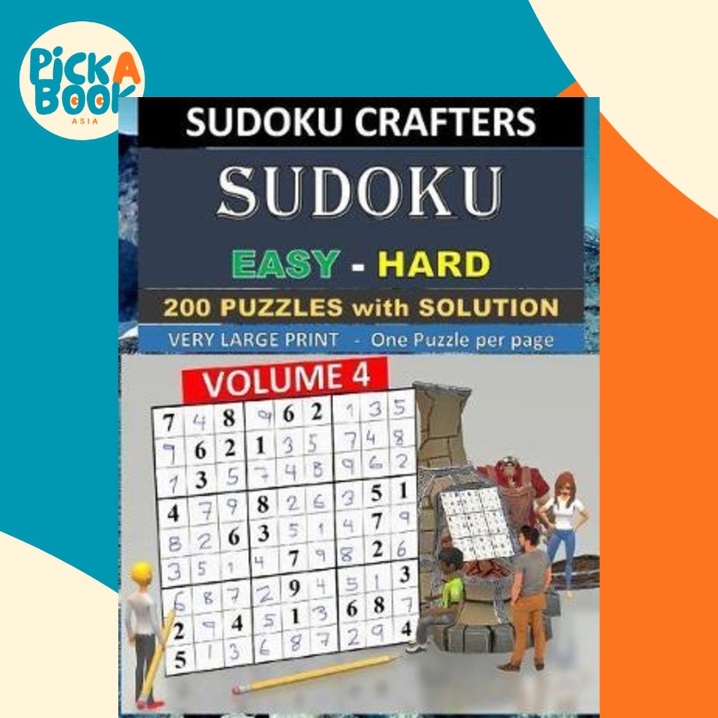 SUDOKU Easy - Hard - 200 PUZZLES WITH SOLUTION : Volume 4 by Sudoku ...