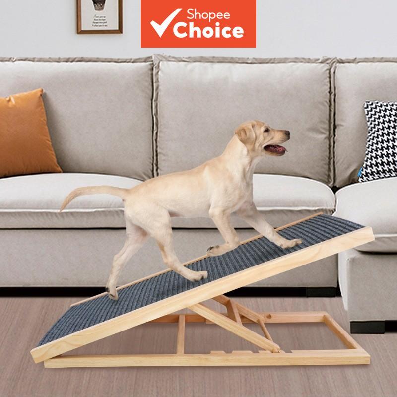 Wooden dog stairs ramp ladder solid wood adjustable indoor pet ladder ...