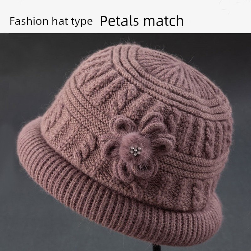 Grandma Hat Winter Middle-aged Elderly Ladies 2024 New Style Outdoor ...