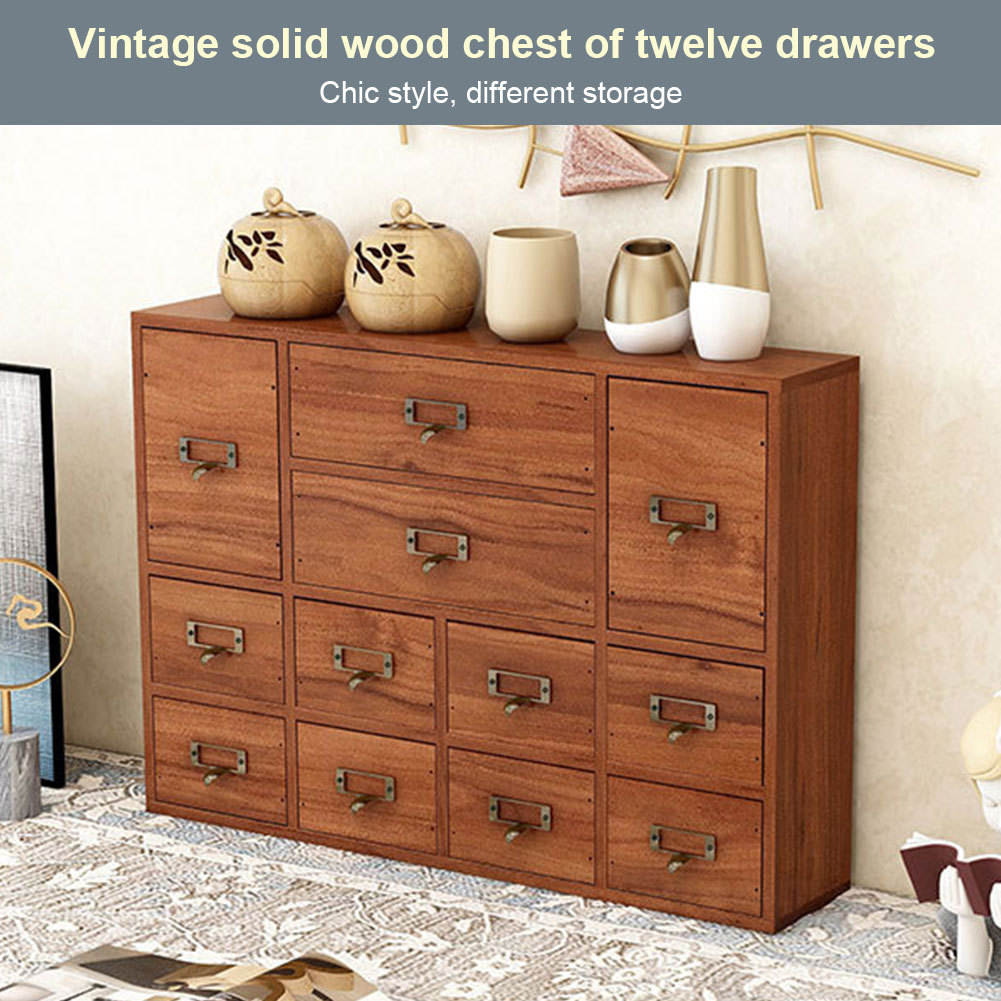 *CRA* 12 Drawer Tabletop Storage Box with Label Slot & Metal Handle ...