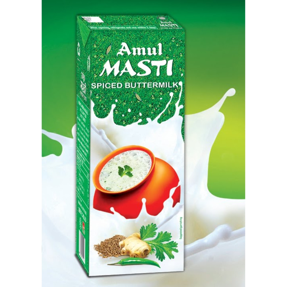 Amul Masti Spiced Buttermilk 1L – Refreshing Indian Drink with ...
