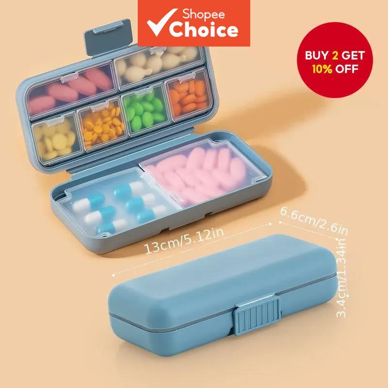 1PC Portable Sealed Pill Storage Box Compartment Portable Mini Pill Box ...