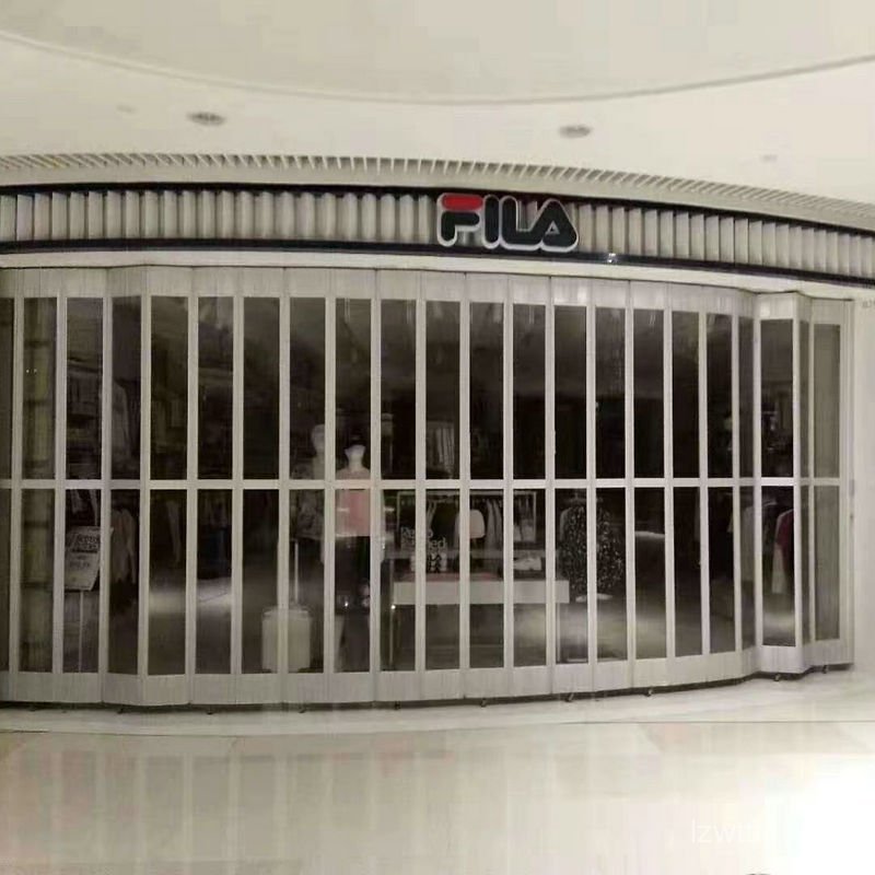 Shop Aluminum Alloy Crystal Rolling Shutter Door Mall Transparent ...
