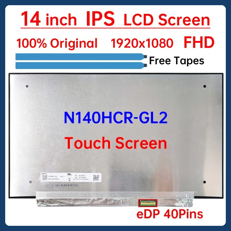 14 Inch Laptop LCD Touch Screen N140HCR GL2 N140HCR-GL2 Display Matrix ...