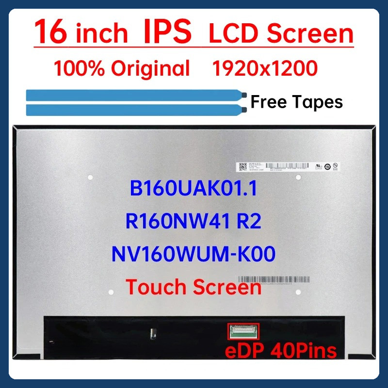 16" Laptop LCD Touch Screen B160UAK01.1 R160NW41 R2 NV160WUM-K00 For ...