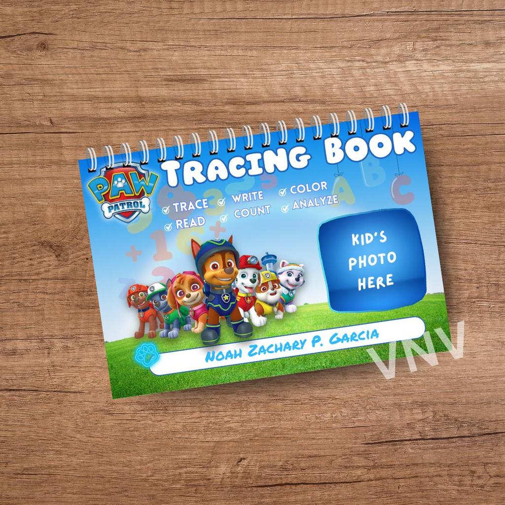 Paw Patrol Customize Tracing Pad With Covers Trace Alphabet Names ...