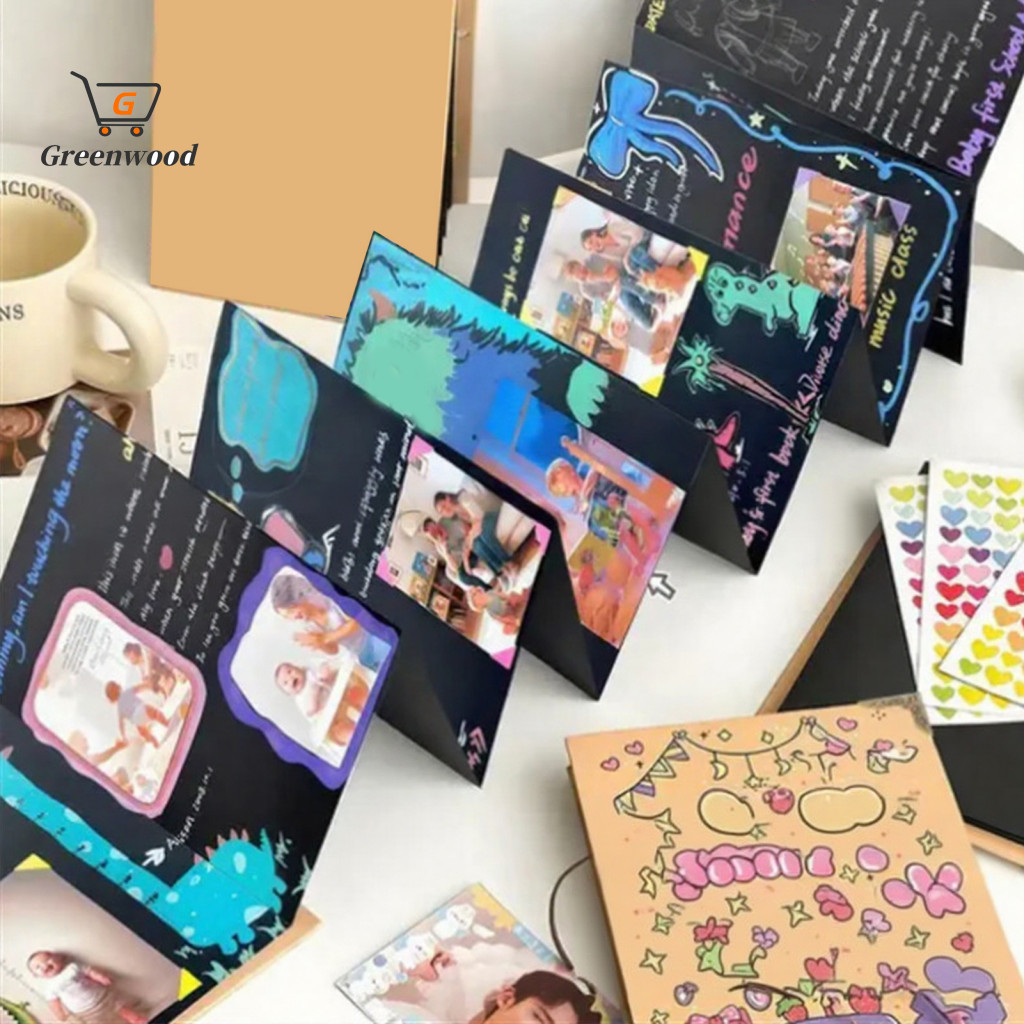 GRA Diy Scrapbook Album Kit Creative Scrapbooking Kit Diy Stretchable ...