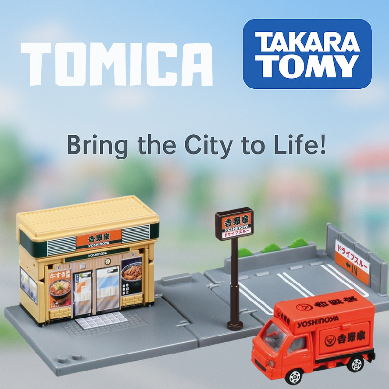 TAKARA TOMY Tomica Town Yoshinoya Playset with Tomica Car Miniature ...