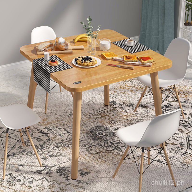 SAMEDREAM Nordic Dining Table Home Table and Chair Set Small Apartment ...