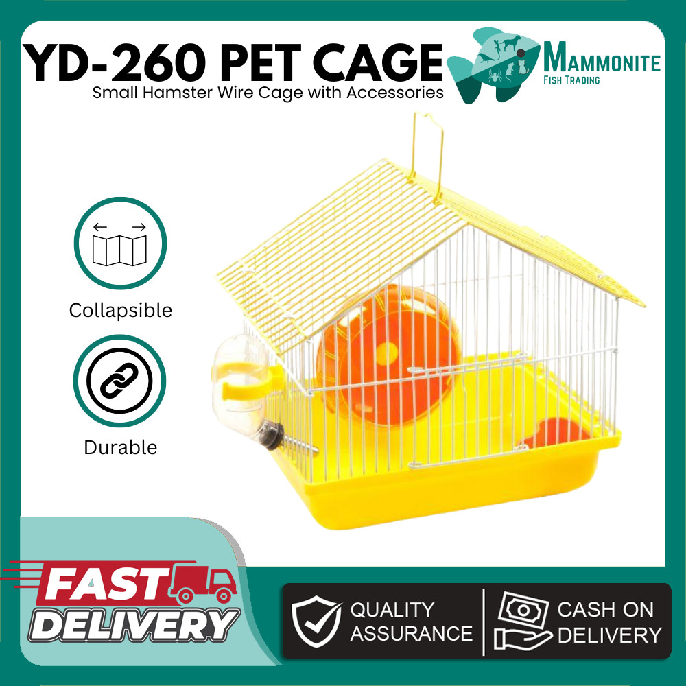 Colorful Collapsible Small Hamster Cage New Triangle Roof With Feeding ...