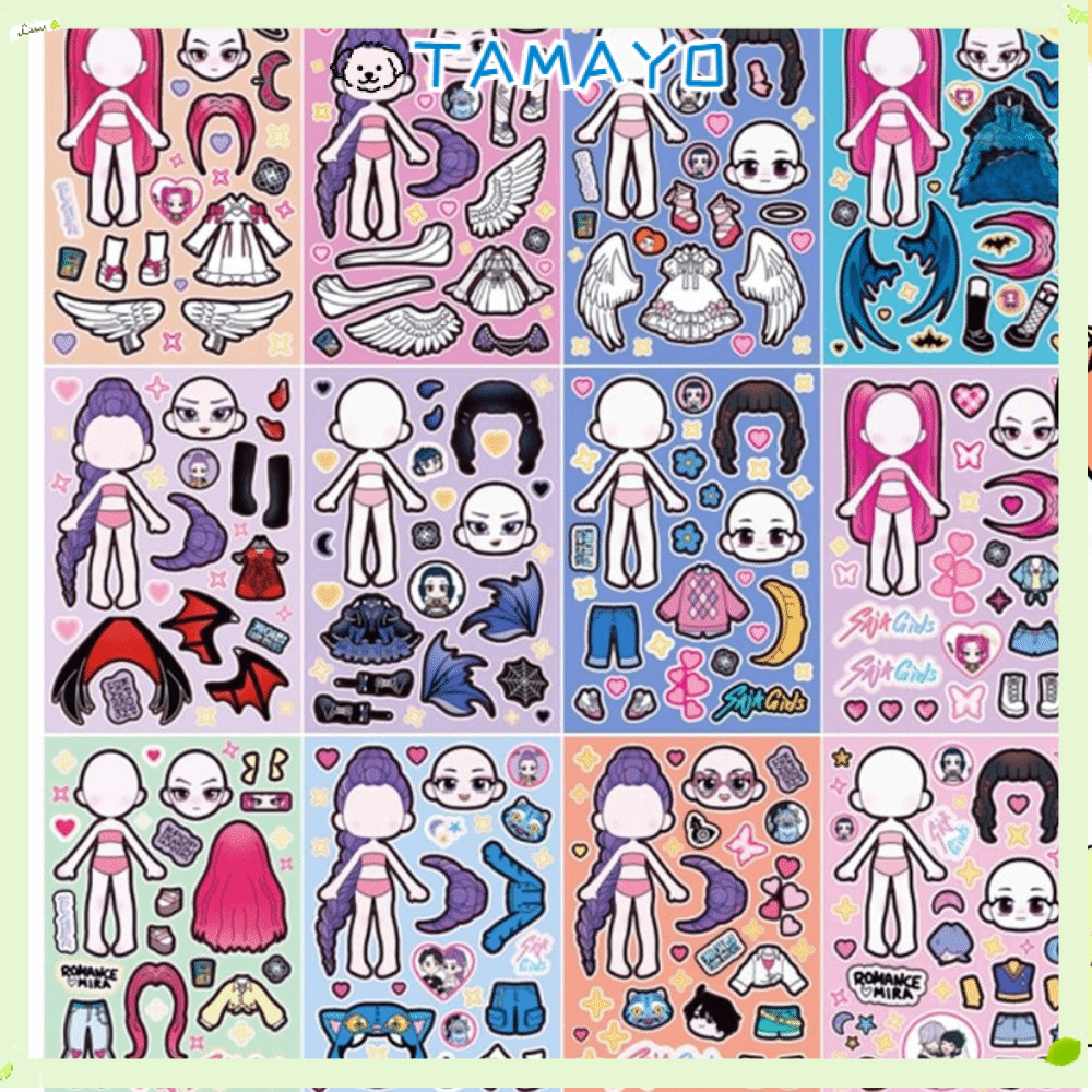 TAMAYO 12Sheets Anime Sticker, K-POP Demon Hunters Guka Devil Cartoon ...