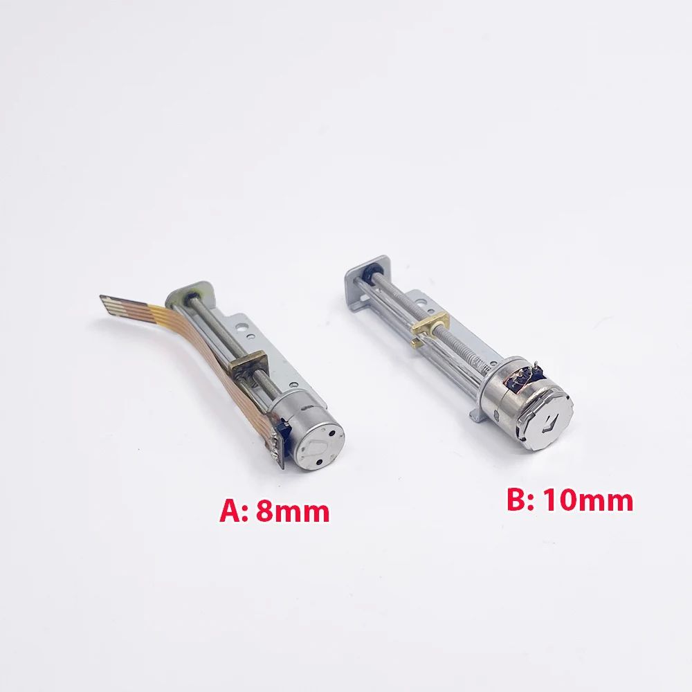Mini Tiny 8mm/10mm 2-Phase 4-Wire Linear Stepper Motor Stepping Motor ...