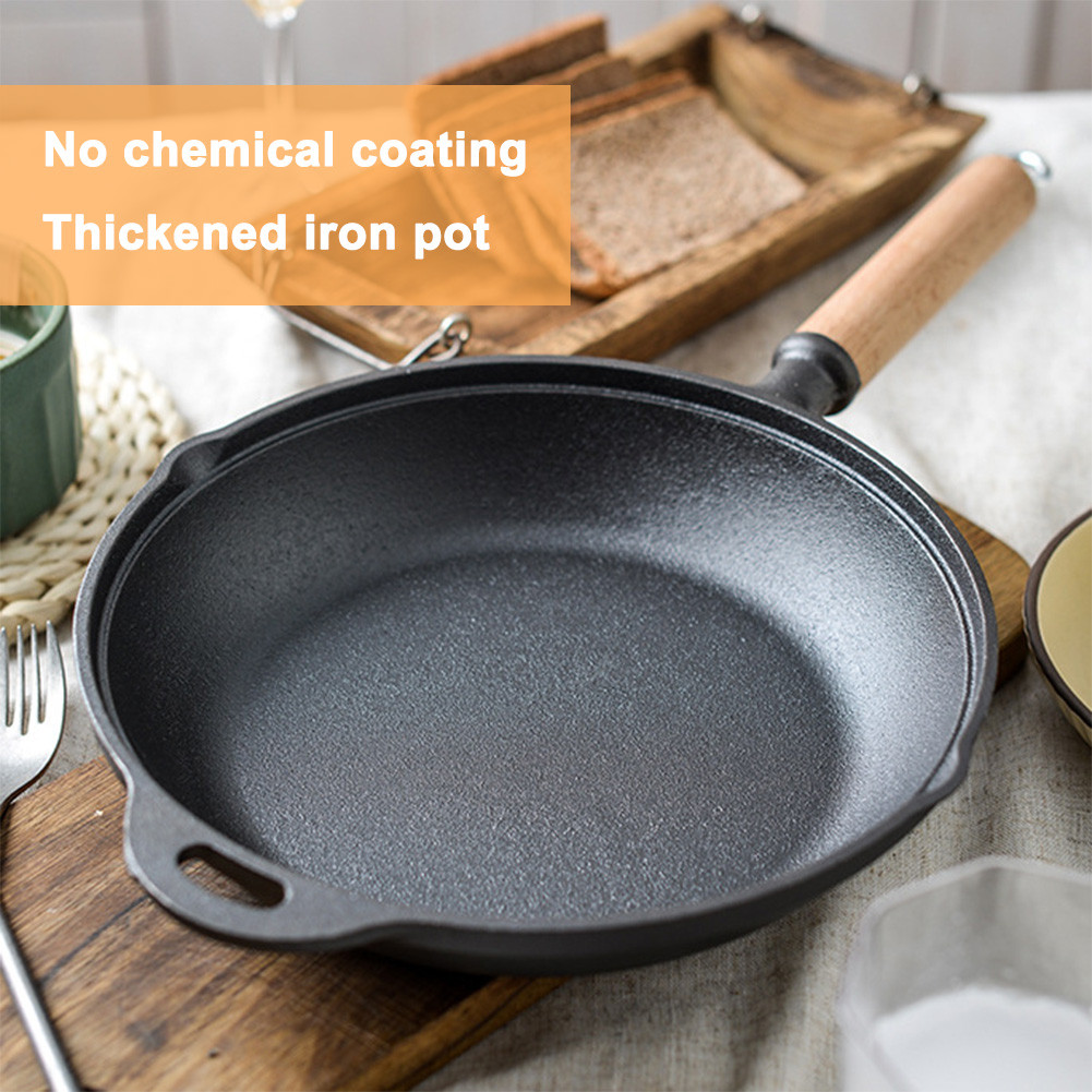 COD⭐ Cast Iron Frying Pan Pre-Seasoned Chefs Pan with Handle Fry Pan ...