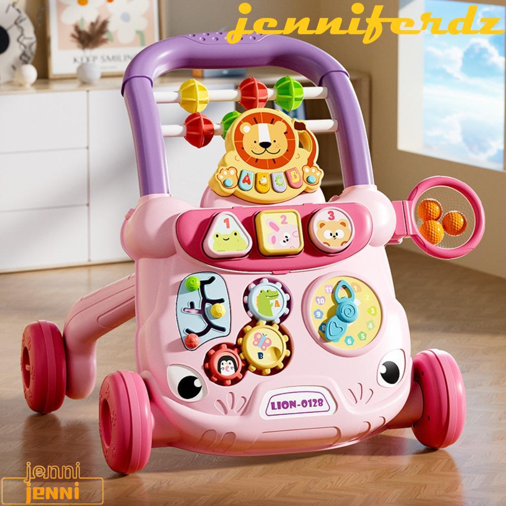 JENNIFERDZ Baby Walker Trolley, Cartoon Sliding Musical Baby Push ...