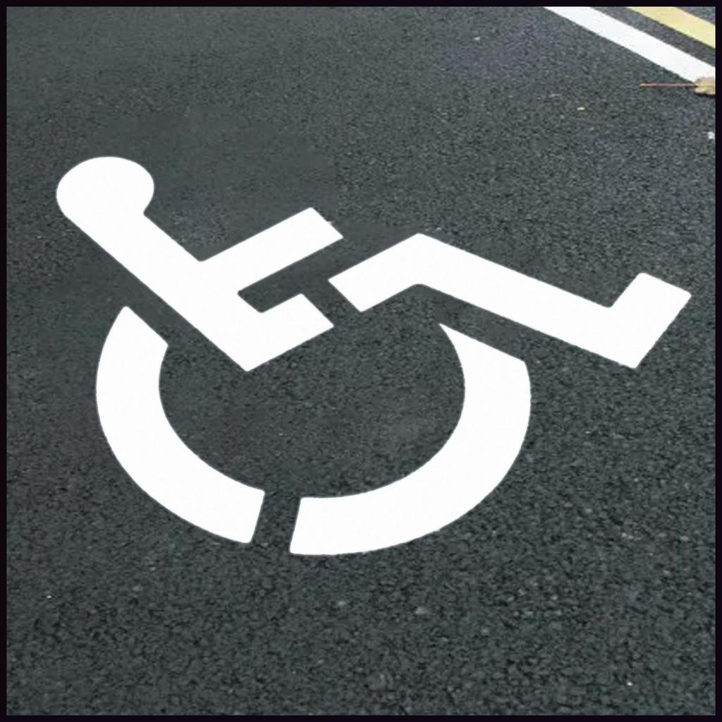 Parking Lot Stencils Handicap Paint Template Weather-Resistant High ...