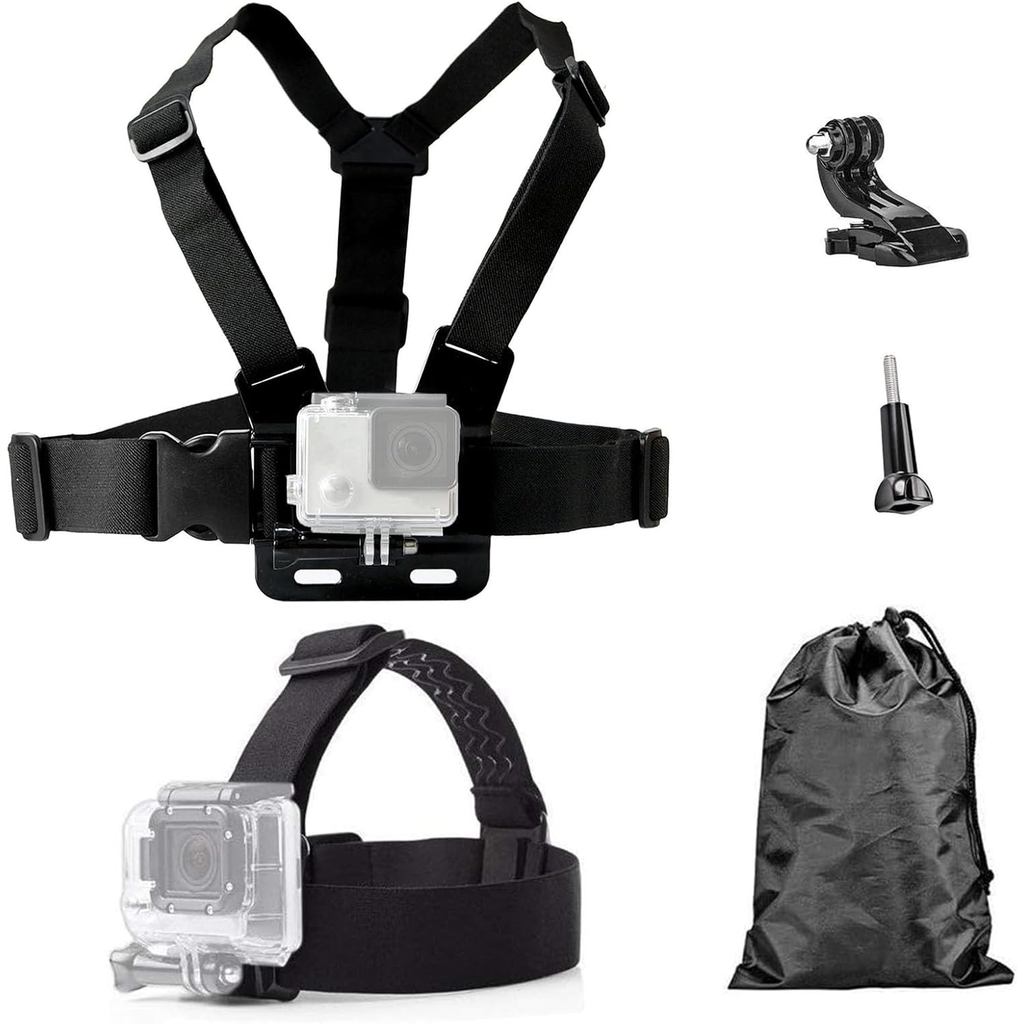 TEKCAM 4 in 1 Chest Strap and Head Mount for Gopro Hero 12, 11, 10 ...