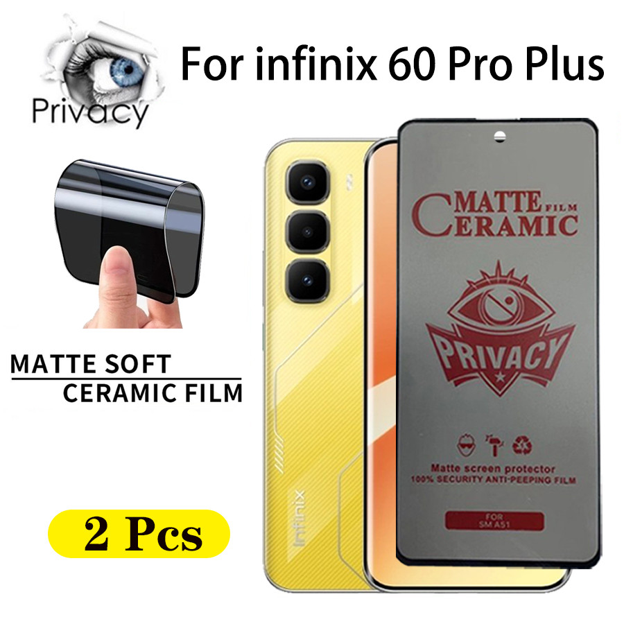 2 Pcs infinix Hot 60 Pro Plus Anti Spy Screen Protector For infinix ...