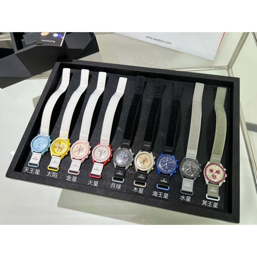OMEGA × SWATCH Co-branded Watch Planet Chart Moon Co-branded Series Men ...