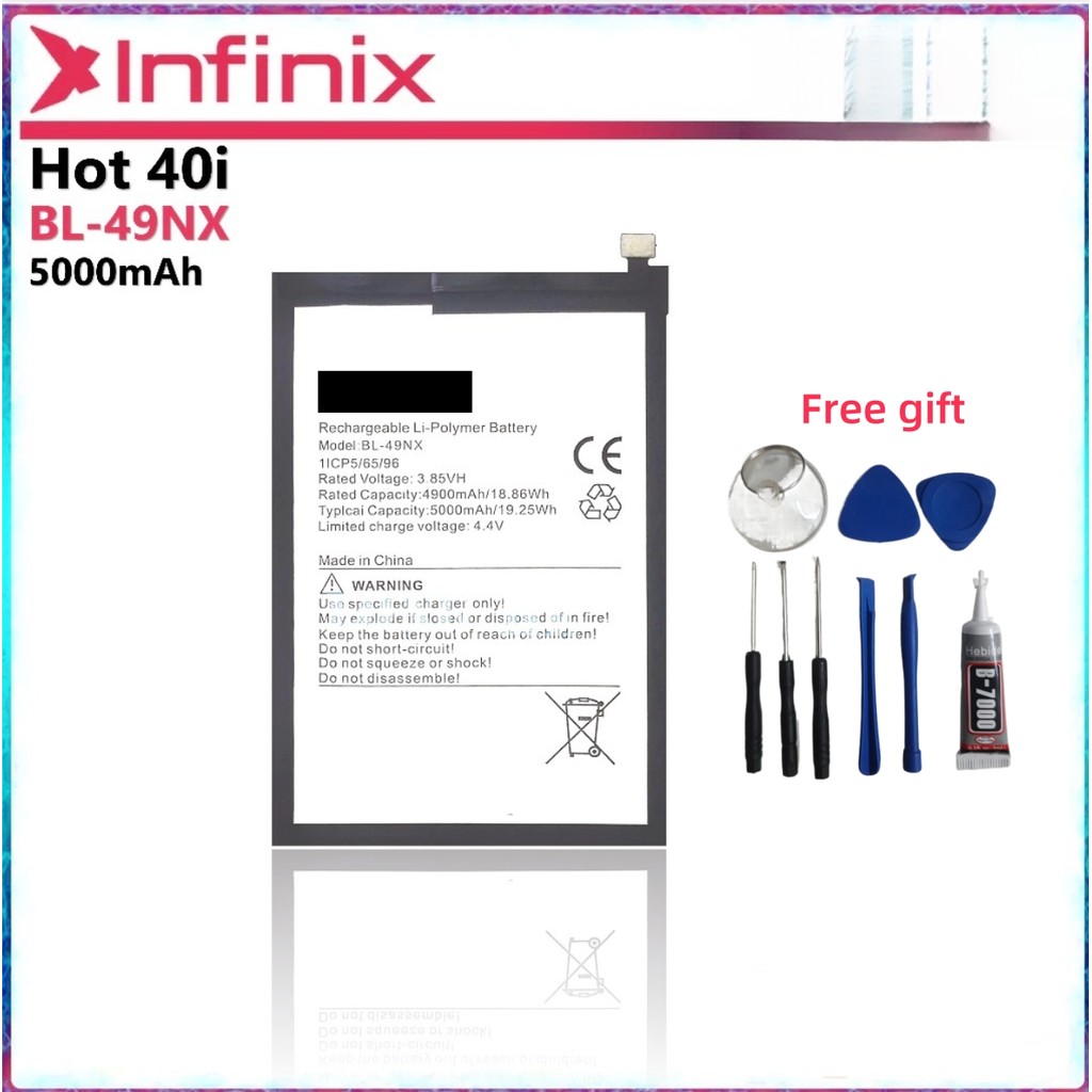 Battery for Infinix Hot 40i BL-49NX | X6528B | Shopee Philippines